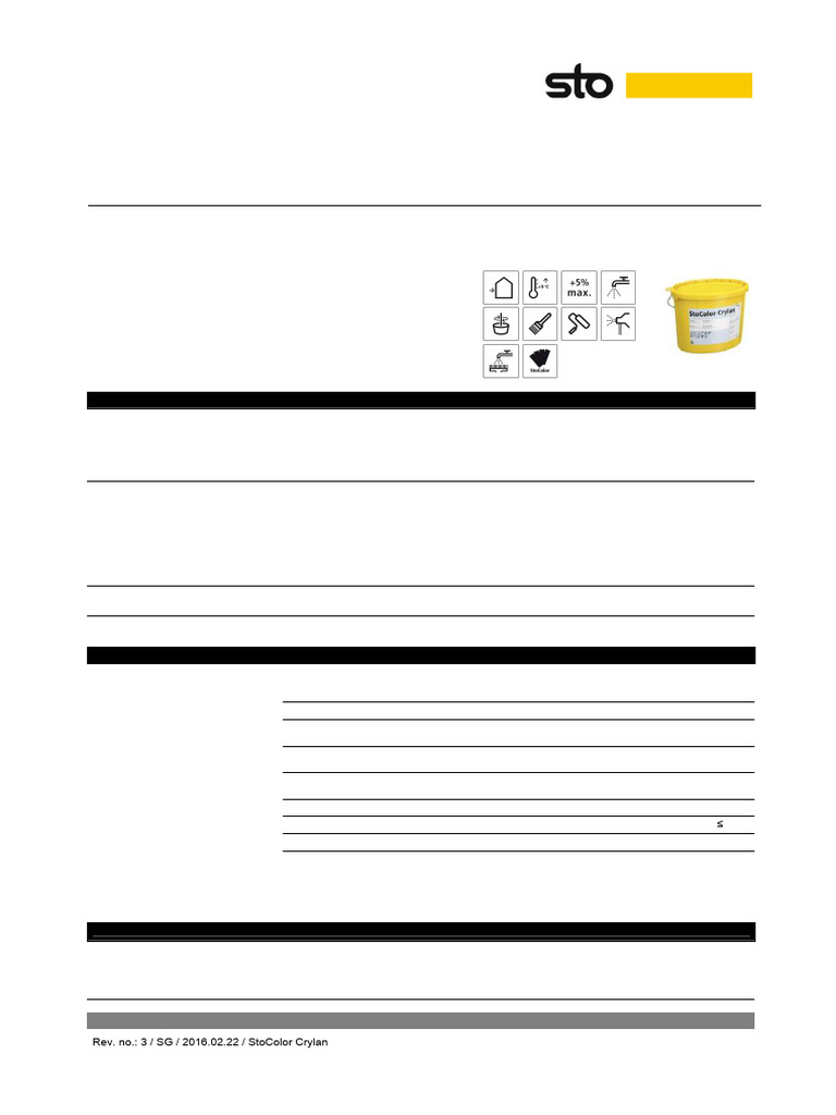 StoColor Crylan - TDS20160222 | PDF | Applied And Interdisciplinary ...