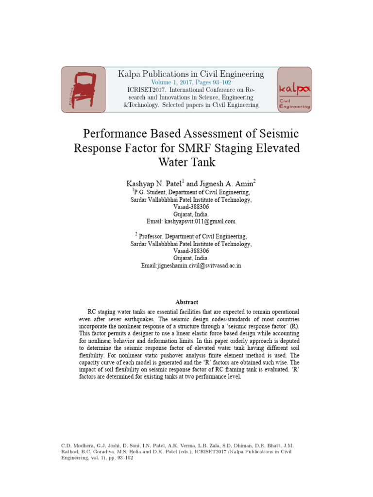 Performance Based Assessment of Seismic Response Factor for SMRF ...