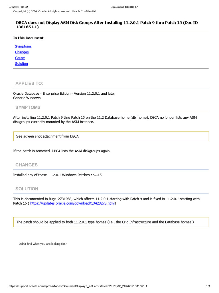 DBCA Does Not Display ASM | PDF