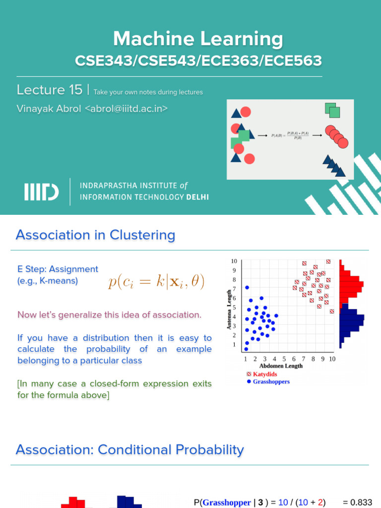 ML_lecture15 | PDF | Statistical Classification | Probability