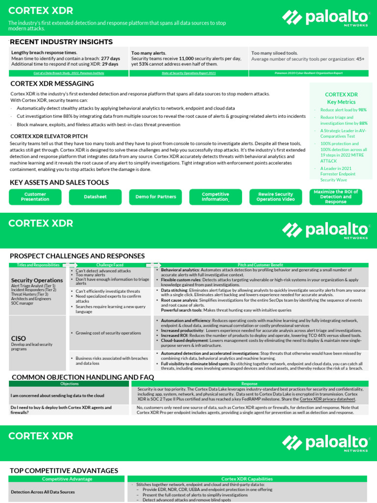 Cortex XDR Conversation Guide | PDF | Security | Computer Security