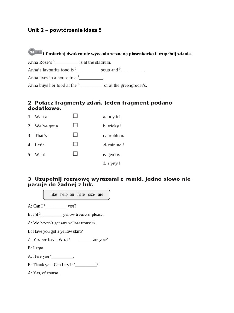 Unit 2 - revision | PDF | Foods | Retailing