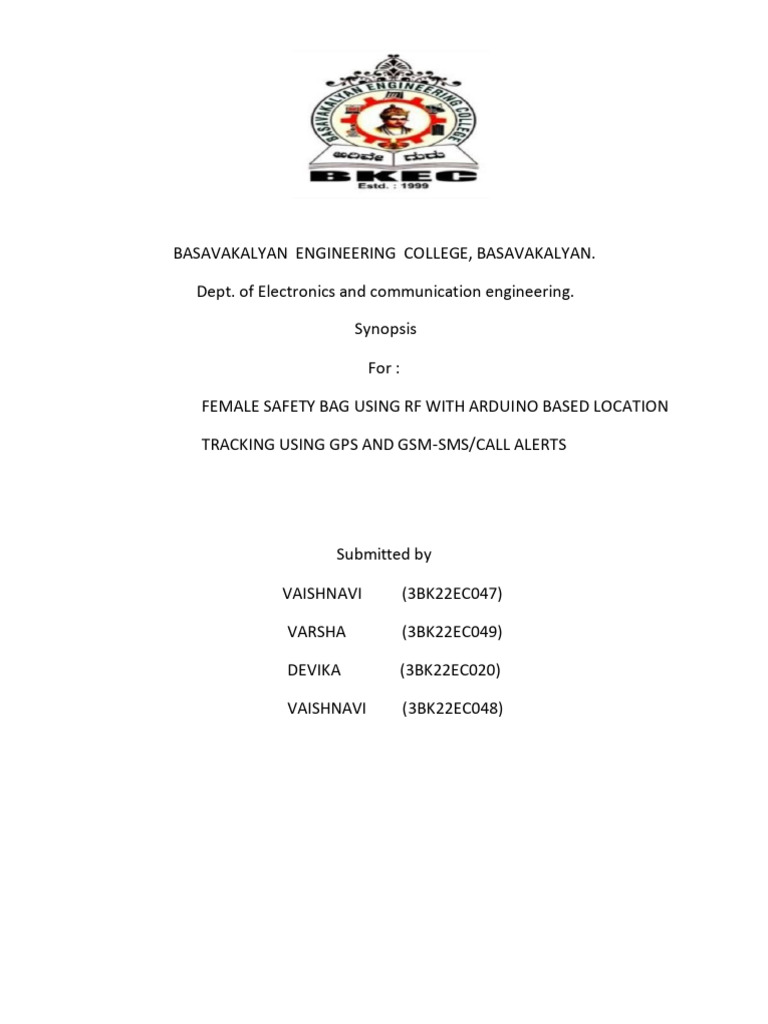 Mini Project Synopsis_241108_083052 (1) | PDF | Arduino | Transmitter