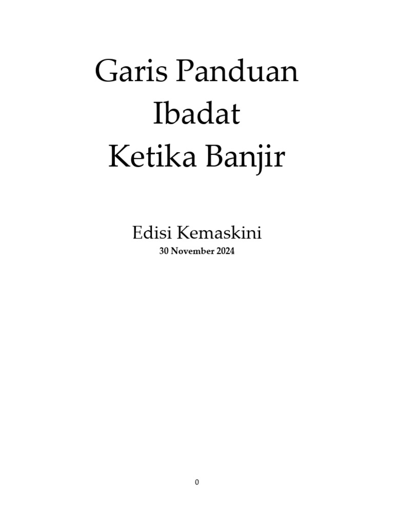 2024 Garis Panduan Fiqh Banjir USIM Prof. Irwan | PDF
