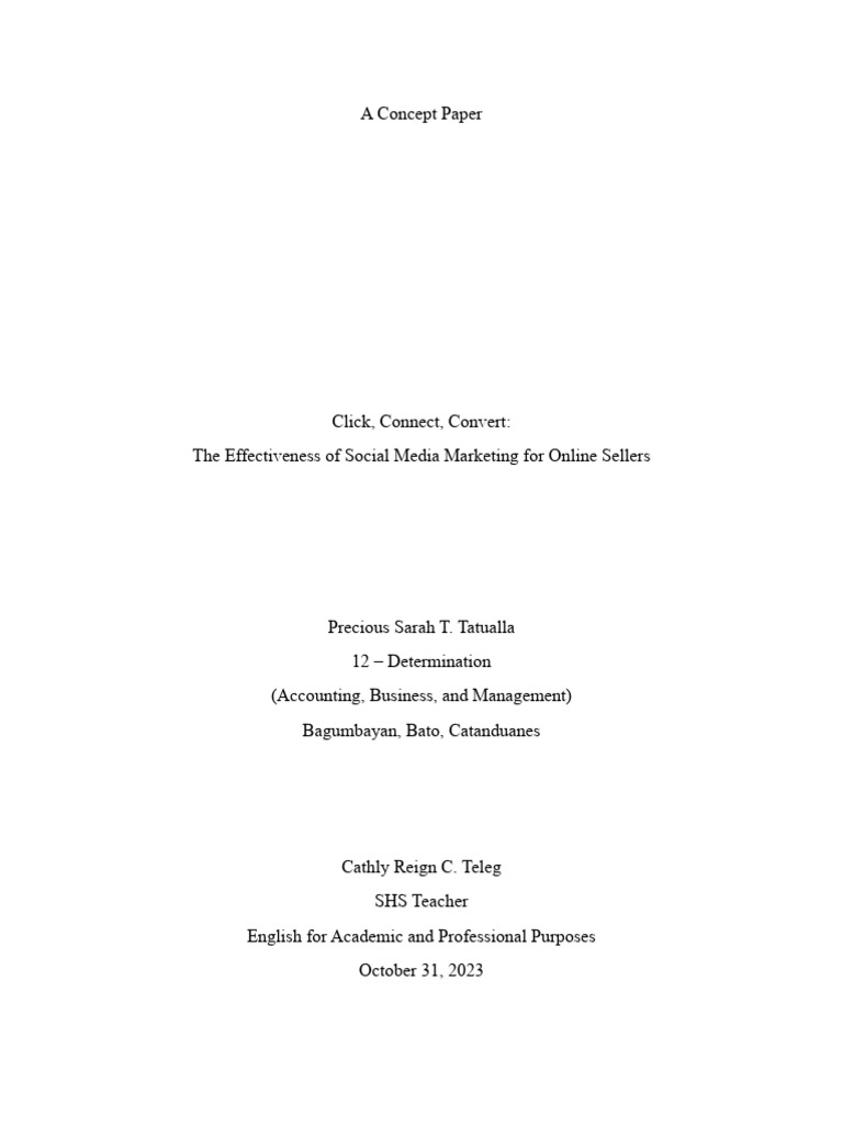 A Concept Paper | PDF