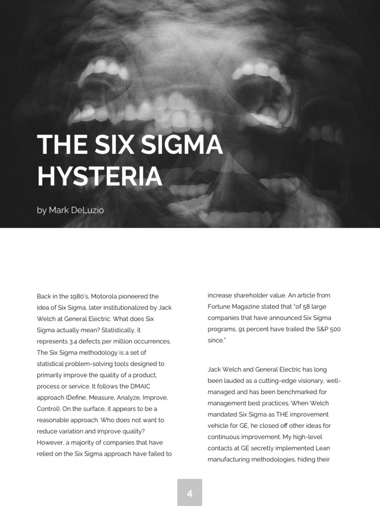 The Six Sigma Hysteria 1731596016 | PDF | Six Sigma | Production And Manufacturing