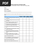 Adolescent Autism Spectrum Quotient (AQ) | PDF | Autism | Autism Spectrum