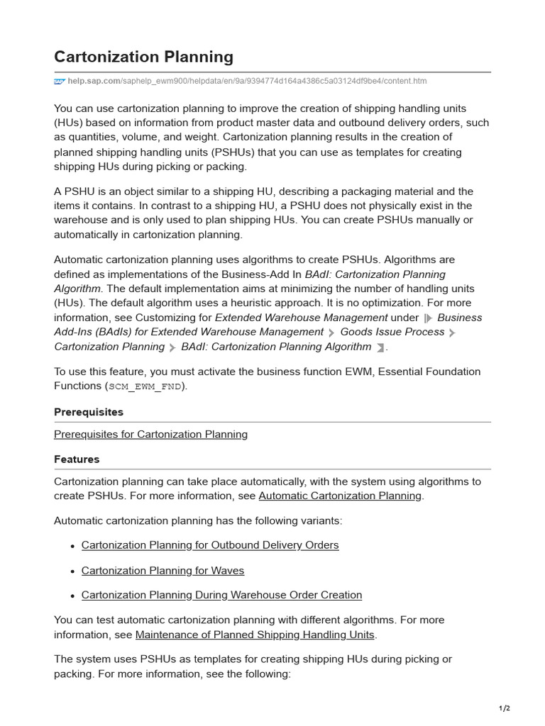 Cartonization Planning | PDF | Warehouse | Theoretical Computer Science