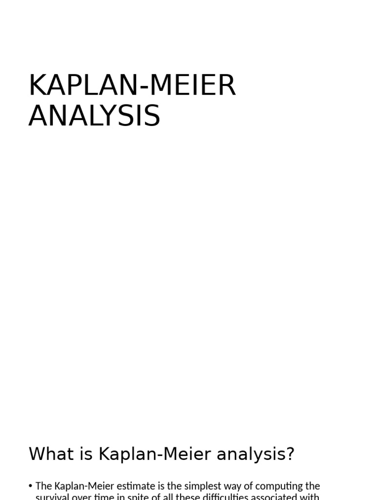 Understanding Kaplan-Meier Analysis | PDF | Mathematical And ...
