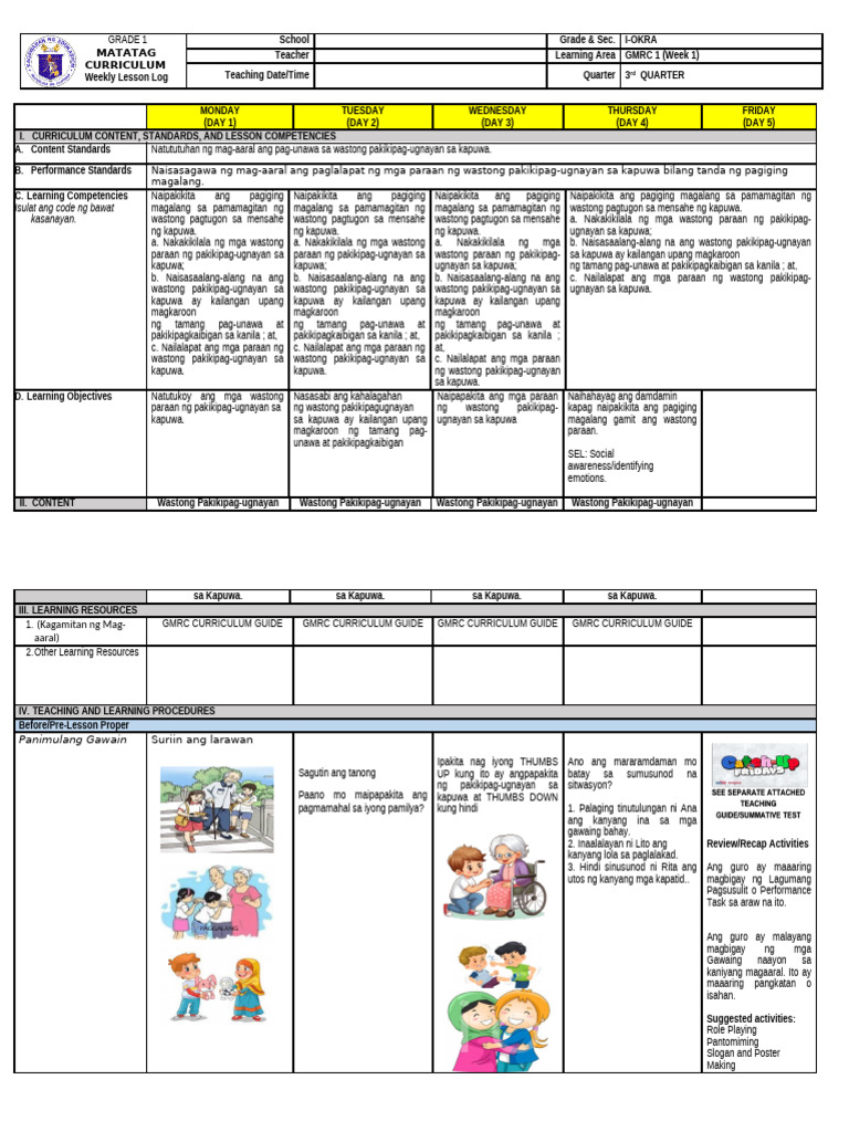 Q3G1 GMRC W1 | PDF