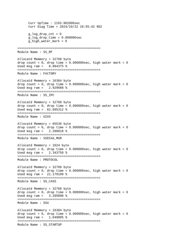 System Memory Usage Report | PDF