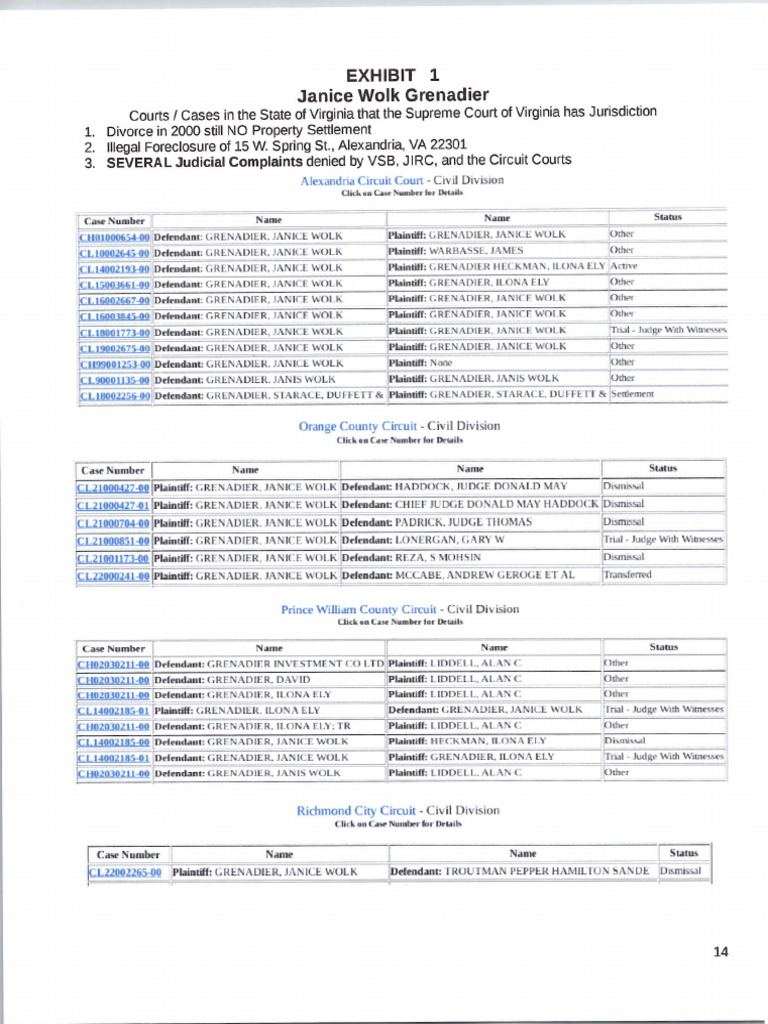 Part 1 JWG Exhibit 1 SCV Notice 7oct24 323 | PDF