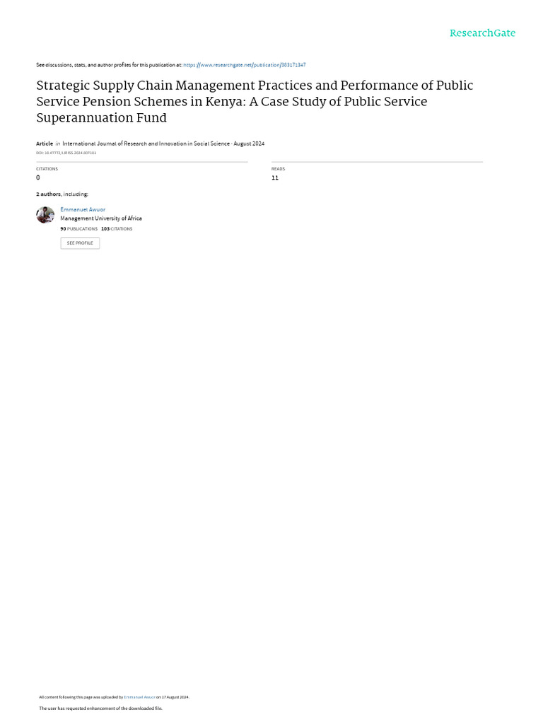 Strategic SCM - Case Study-9 | PDF | Performance Indicator | Customer Relationship Management