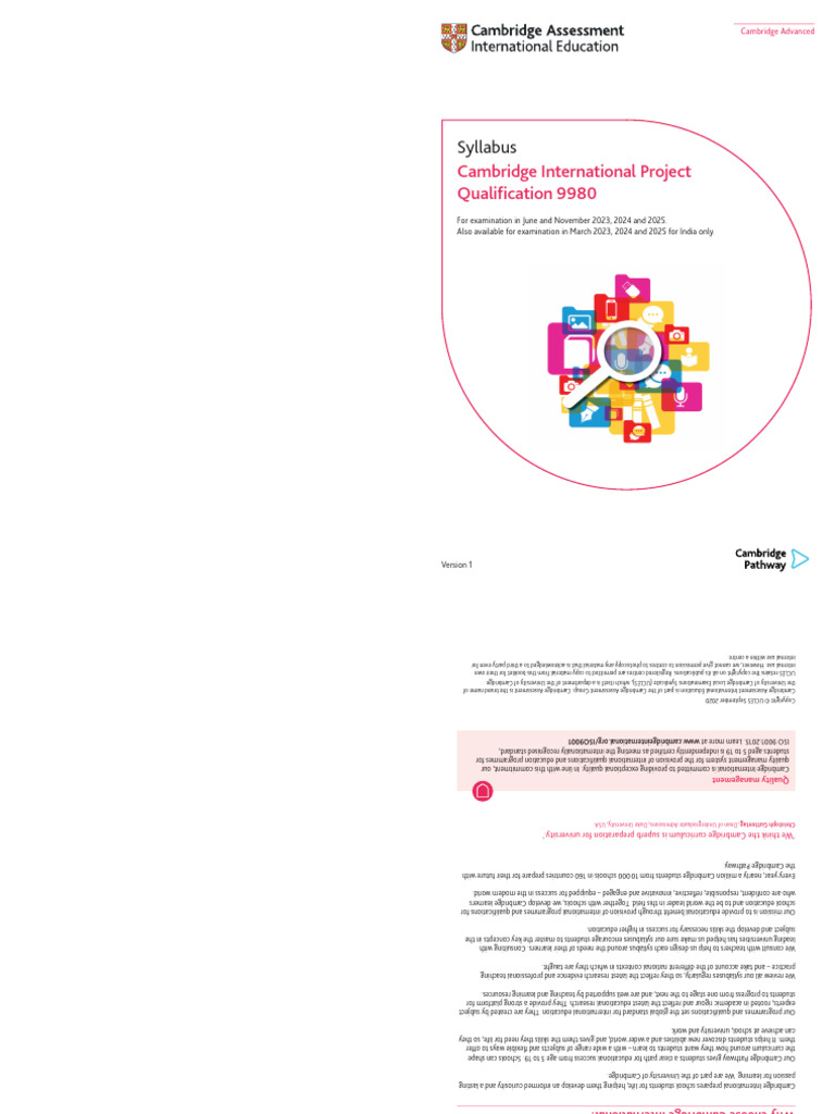 9980 - Y23-25 - Sy - Booklet | PDF | Educational Assessment | Critical Thinking