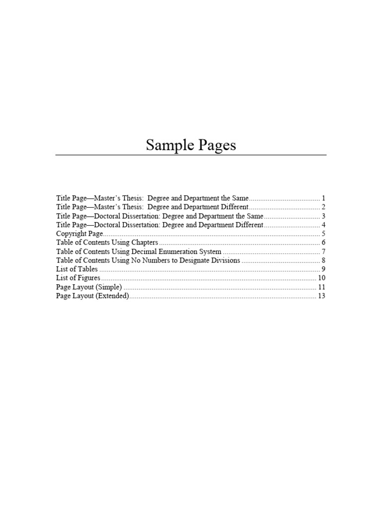 Sample Preliminary Pages | PDF | Paragraph | Thesis