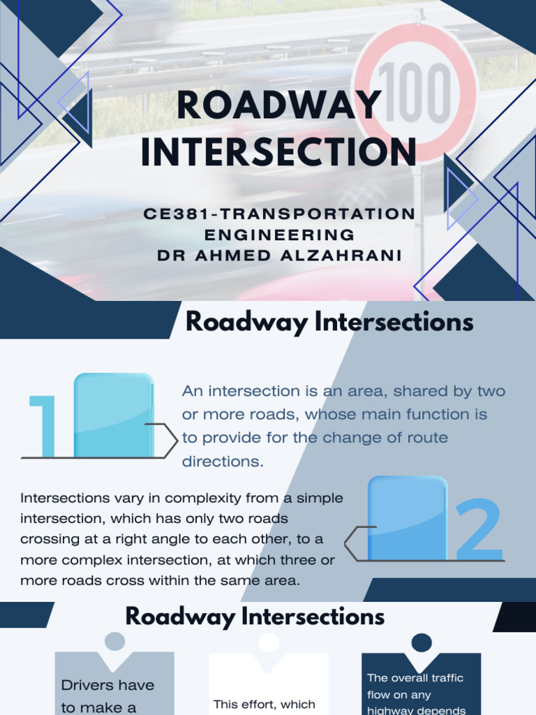 6 - Roadway Intersection | PDF | Interchange (Road) | Intersection (Road)
