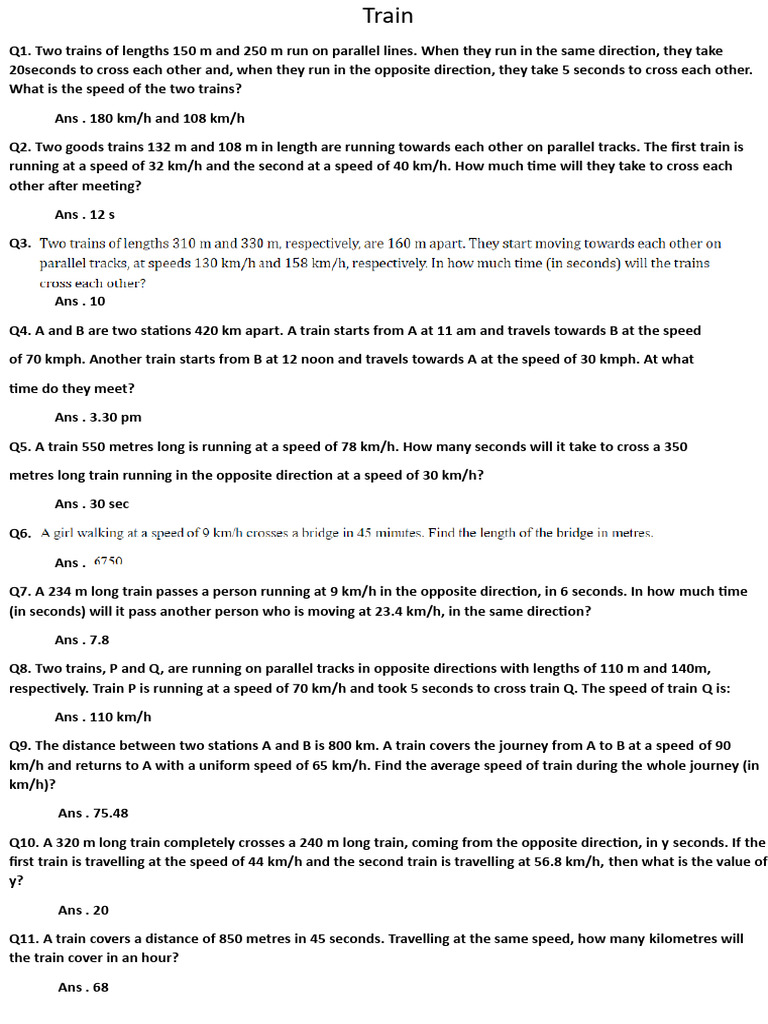 Train | PDF | Speed | Sustainable Transport