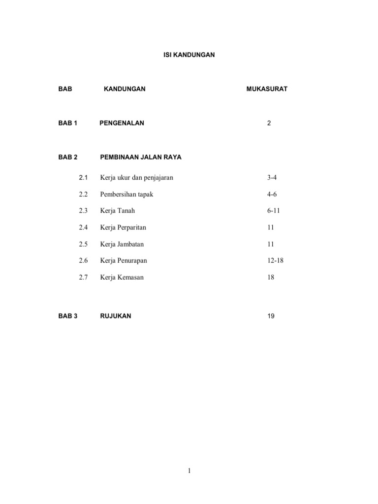 Pembinaan Jalan Raya | PDF