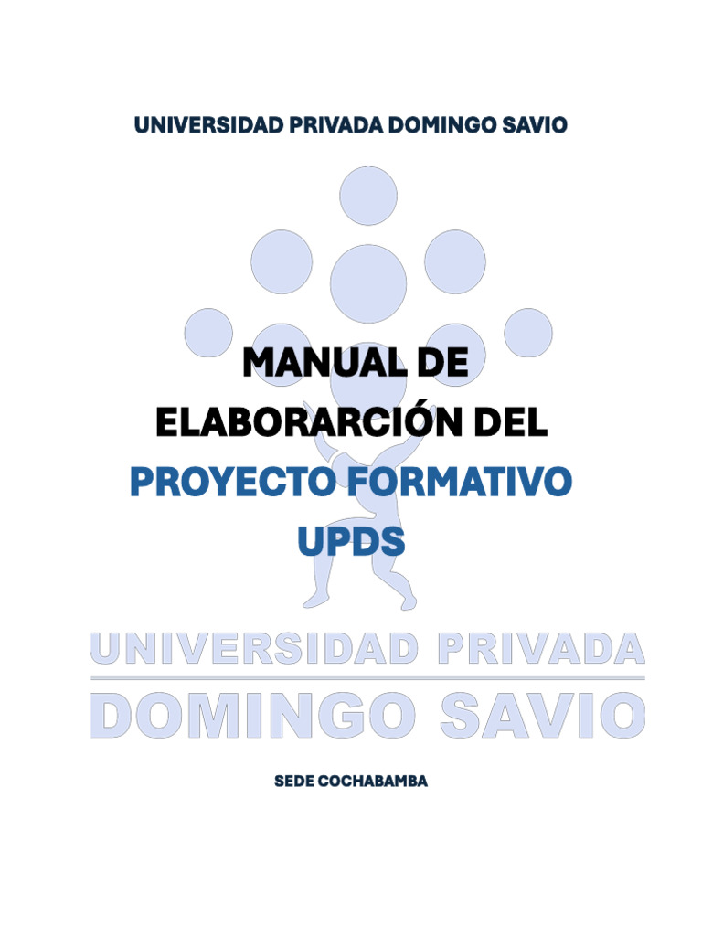 Manual Proyecto Formativo Upds | PDF | Evaluación | Maestros