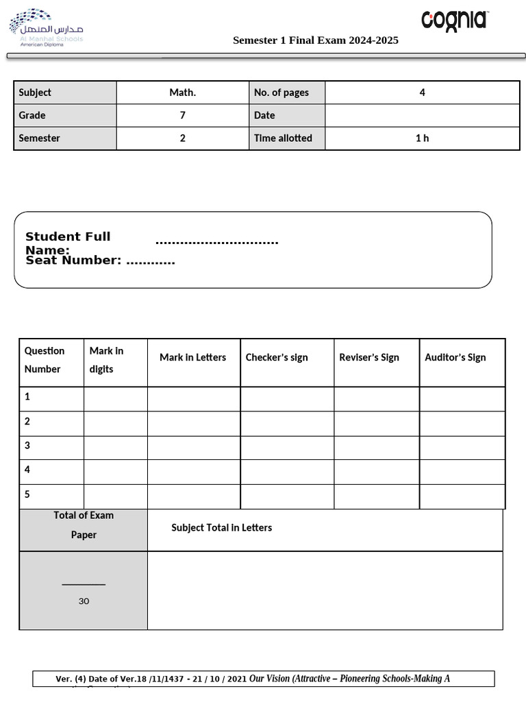 exam 2 | PDF | Mathematics