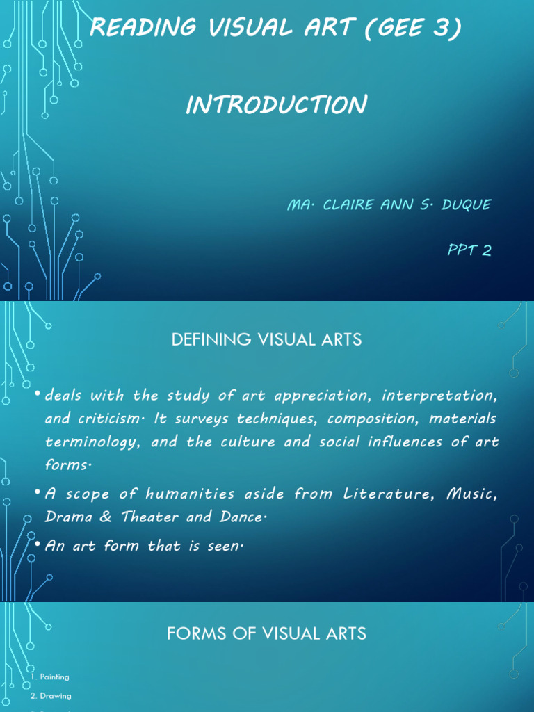 PPT 2 Updated Intro to Reading Visual Arts | PDF | Composition (Visual Arts) | The Arts