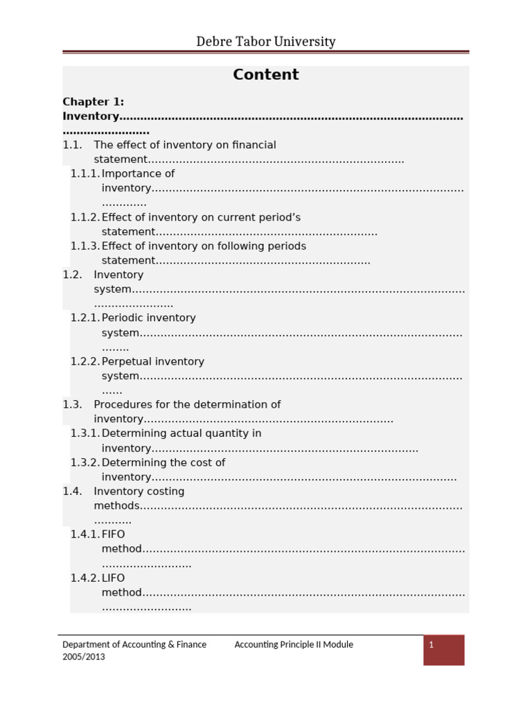 Accounting principle 2 | PDF | Depreciation | Inventory