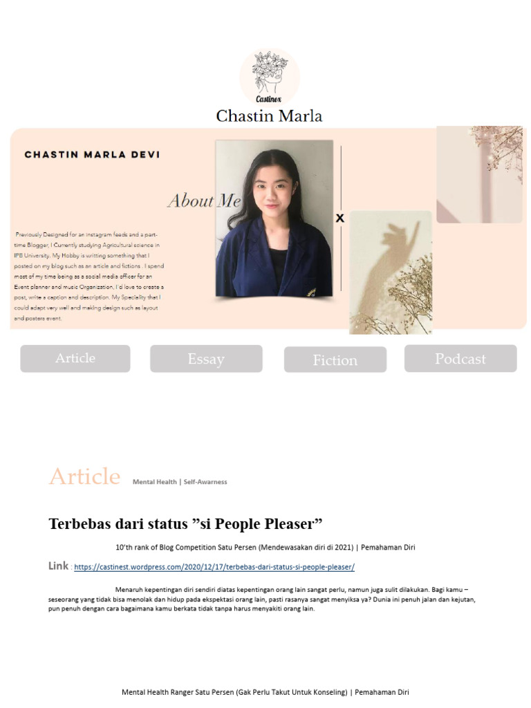 Portofolio - Chastin Marla Devi | PDF