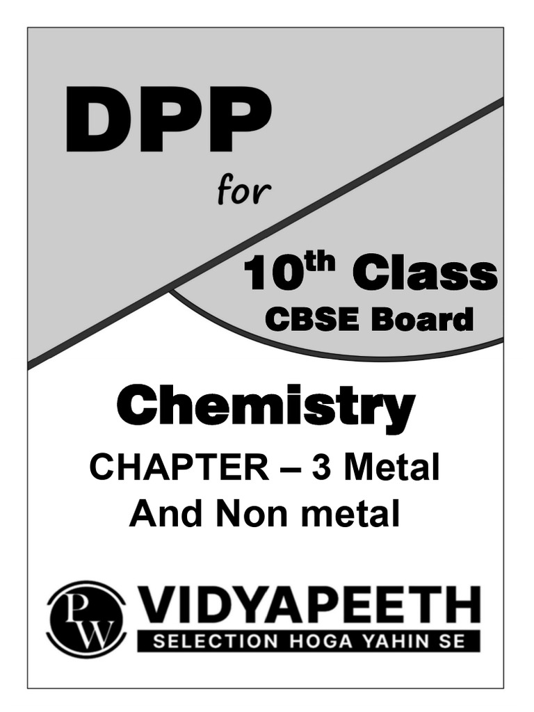 668df61fc3c5d9d056cd0e33_##_Metals and Non-Metals DPPs | PDF | Silver | Metals