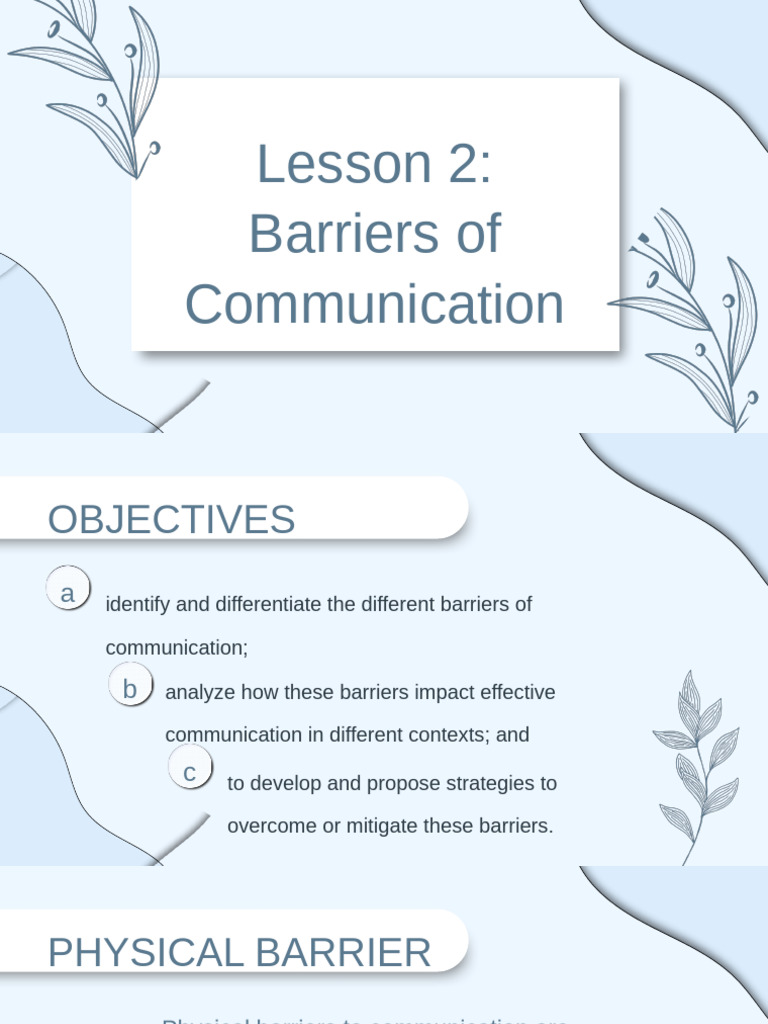 L2 Barriers of Communication | PDF