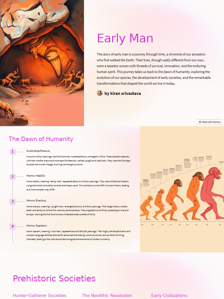 Early Man | PDF | Homo | Human Evolution