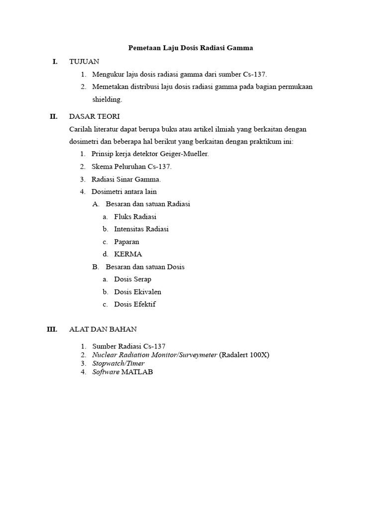 P7_Pemetaan Laju Dosis Radiasi Gamma | PDF
