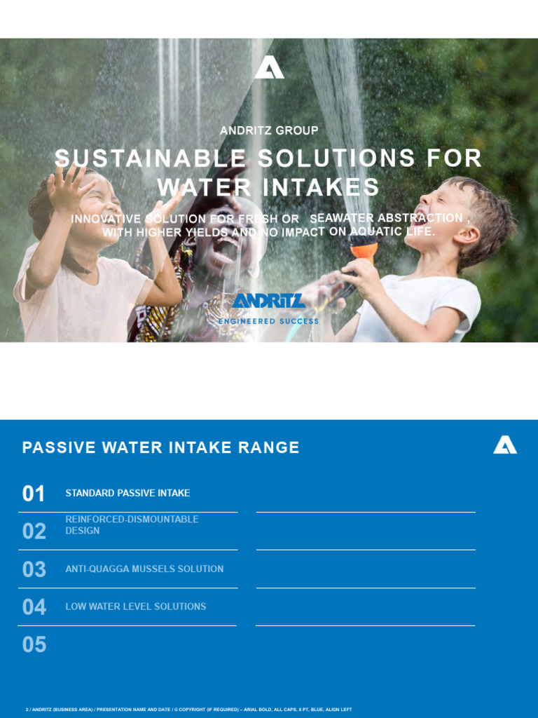 Water Intake Screens Solutions | PDF | Desalination | Water