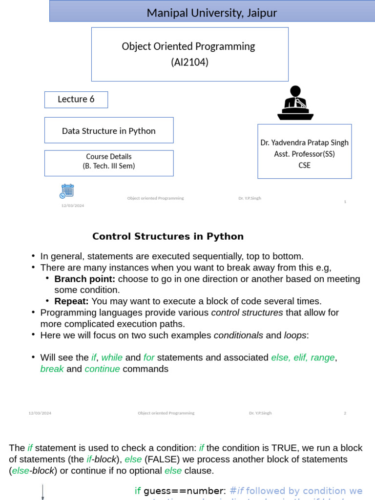 Python Control Structures Guide | PDF | Control Flow | Computing
