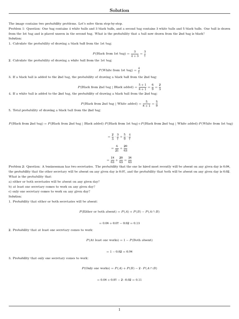 1 | PDF | Probability Theory | Probability