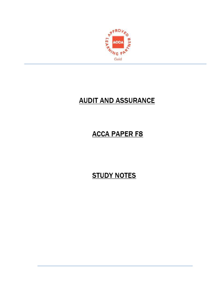 Audit Full Notes | PDF | Audit | Internal Audit