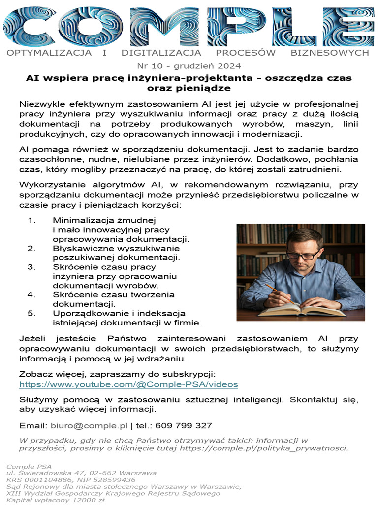 Comple Biuletyn - Numer 10 Z Grudnia 2024 | PDF