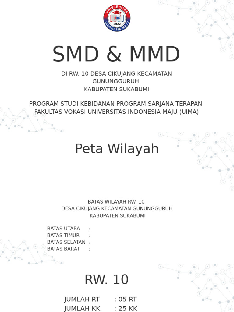SMD & MMD: Di Rw. 10 Desa Cikujang Kecamatan Gunungguruh Kabupaten Sukabumi | PDF