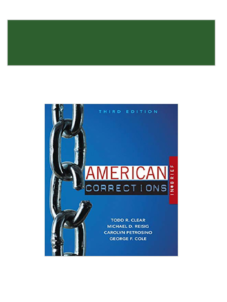 (eBook PDF) American Corrections in Brief 3rd Edition 2024 scribd ... (eBook PDF) American Corrections in Brief 3rd Edition 2024 scribd ...