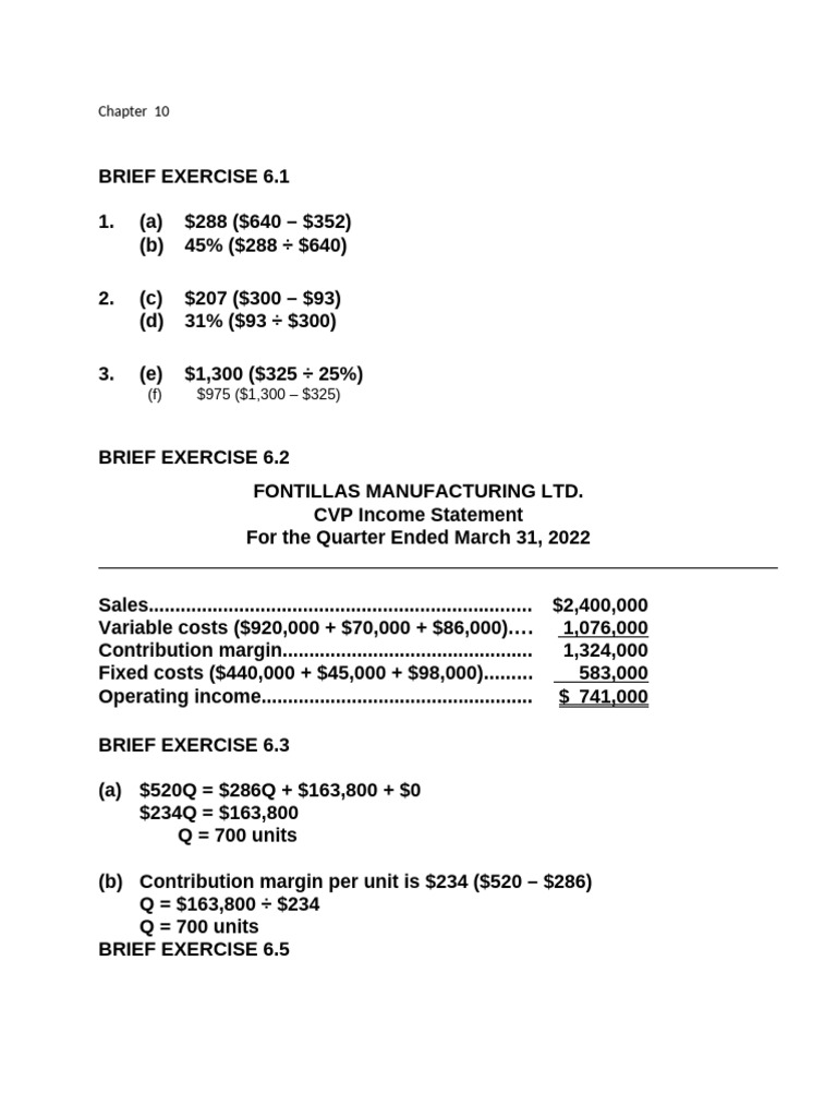 Chapter 10 Solutions To Upload | PDF | Business Economics | Management ...