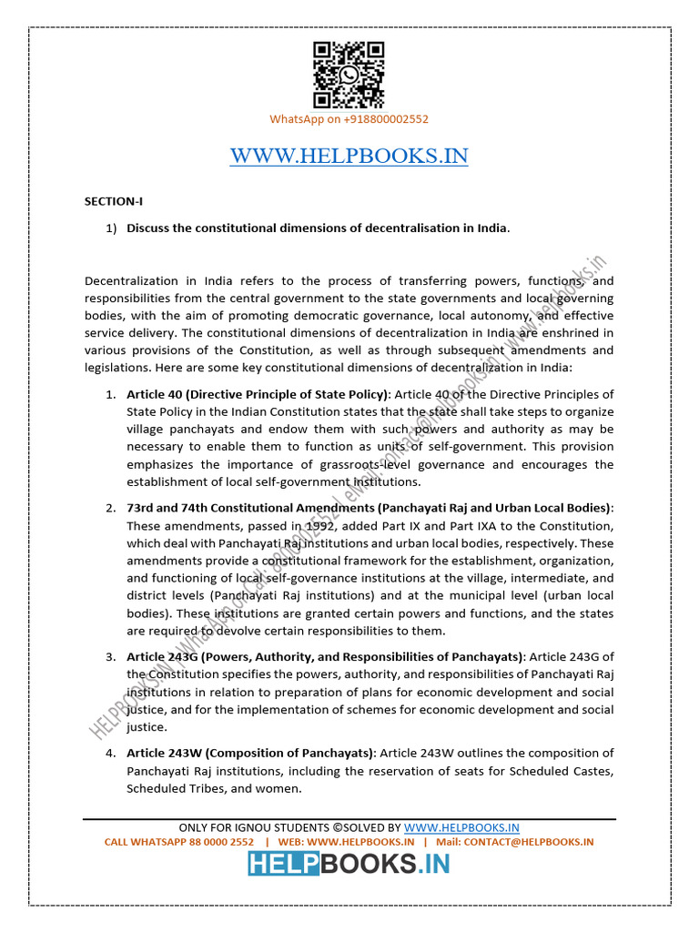 MPA-16-EM-2023-24 | PDF | Governance | Decentralization