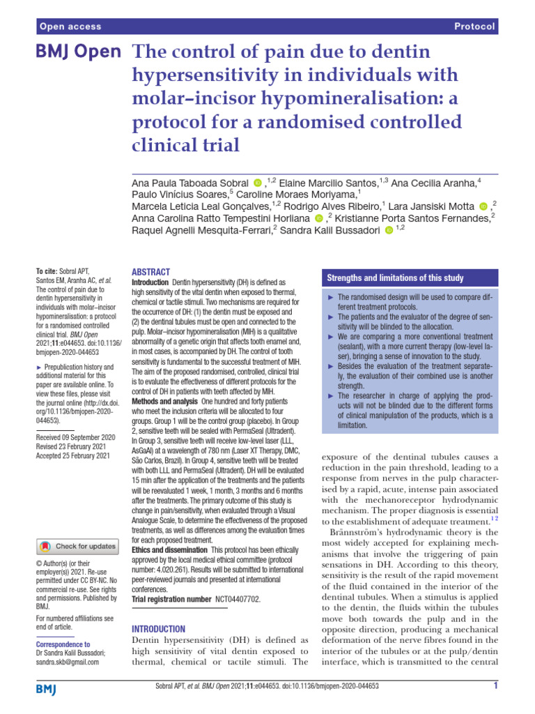 Hypersensitivity in MIH 2021 | PDF