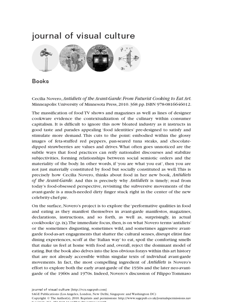Journal of Visual Culture: Books | PDF | Avant Garde | Paradigm