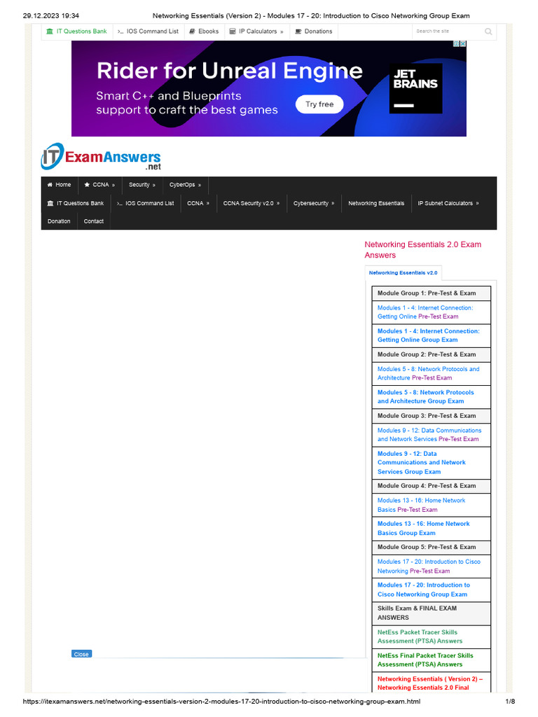 Modules 17 - 20 | PDF | Computer Network | Command Line Interface