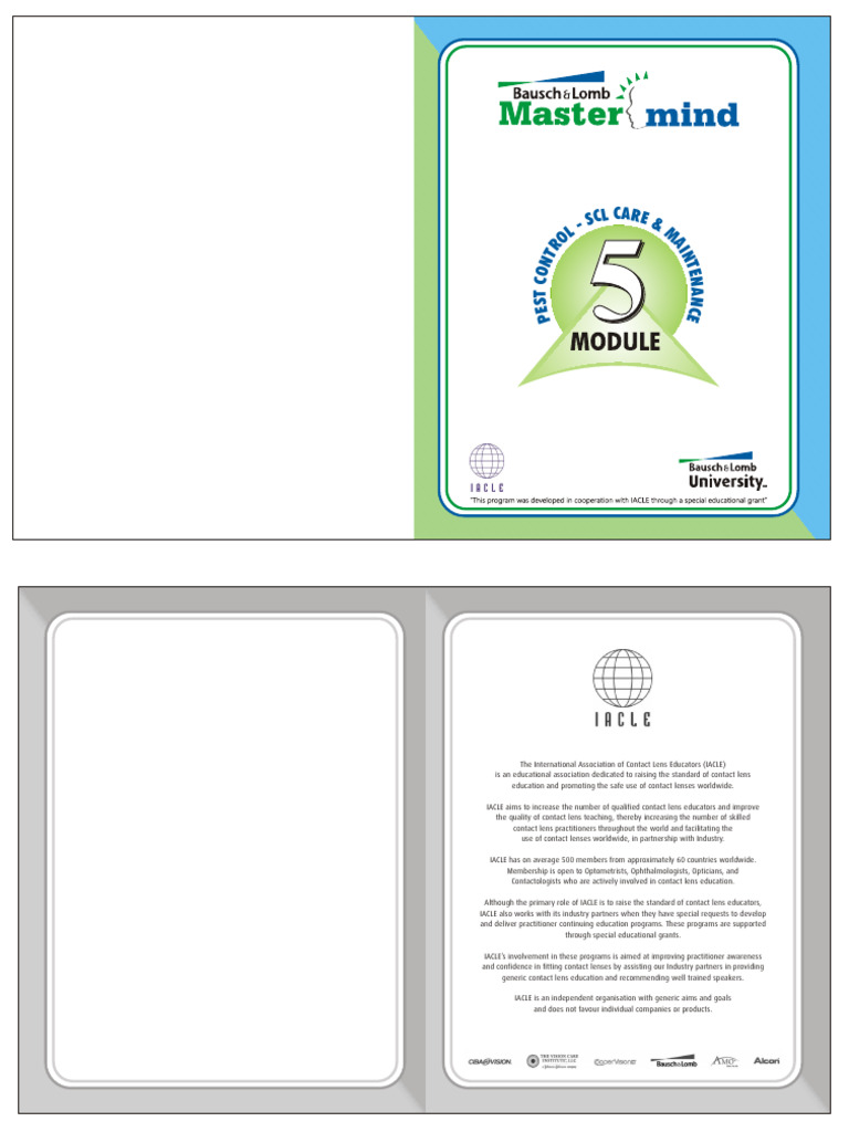 SCL - Care & Maintenance Handbook | PDF | Contact Lens | Bacteria