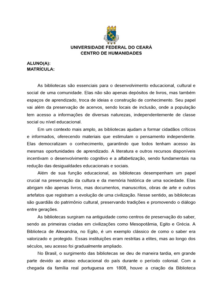 Resumo Crítico (BUE) 03 | PDF | Bibliotecas | Biblioteca acadêmica