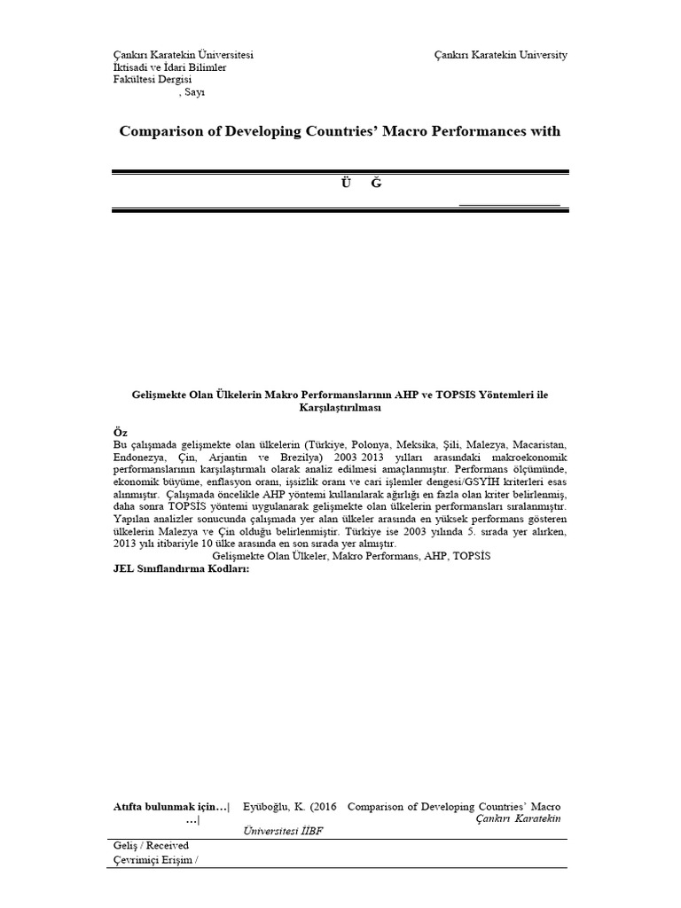 Developing Countries' Macro Performance Analysis | PDF | Macroeconomics ...