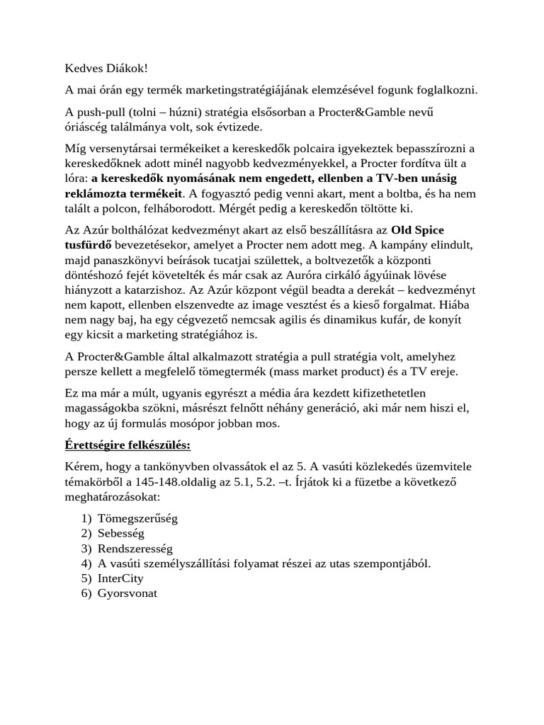 Egy Termék Marketing Stratégiájának Elemzése 0108 | PDF