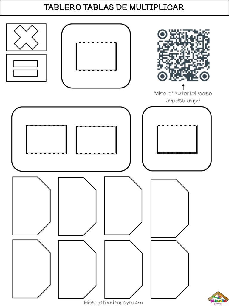 Tablero Tablas de Multiplicar Mi Escuelita de Apoyo | PDF