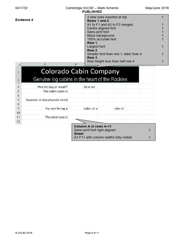 IGCSE Mark Scheme Formatting Guide | PDF | Computing