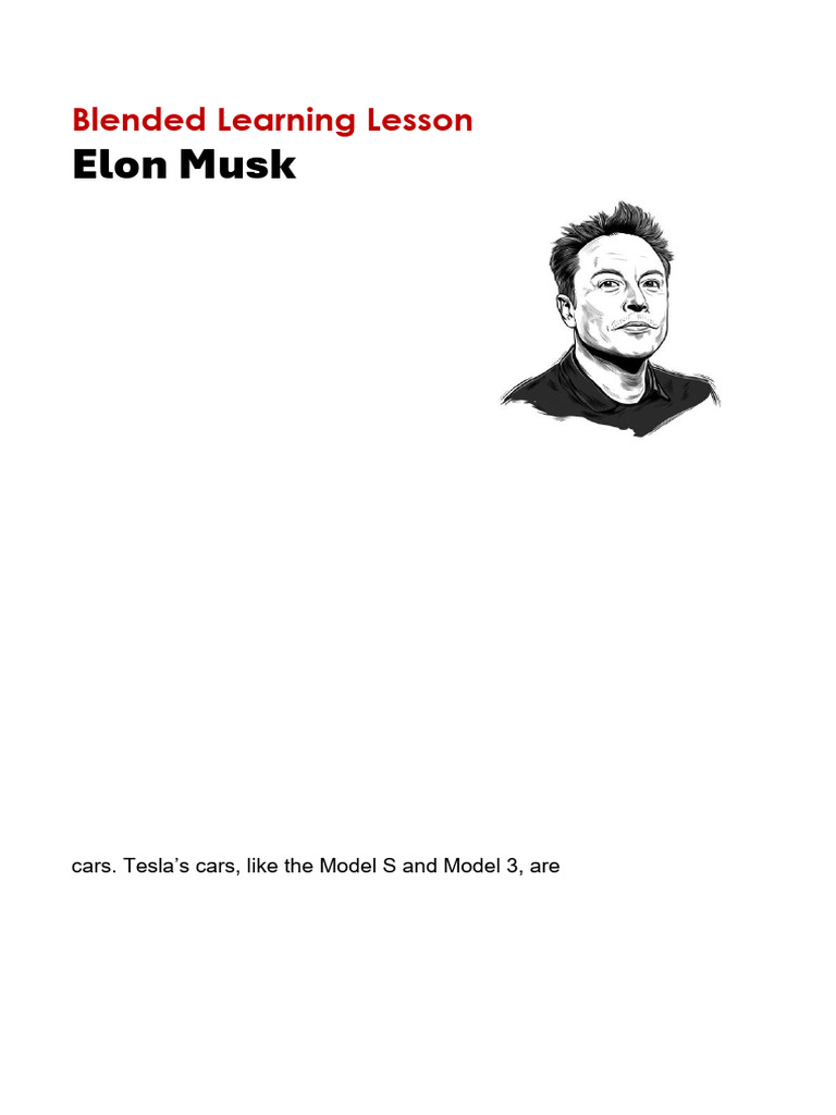 Blended Learning Lesson Elon Musk | PDF | Elon Musk